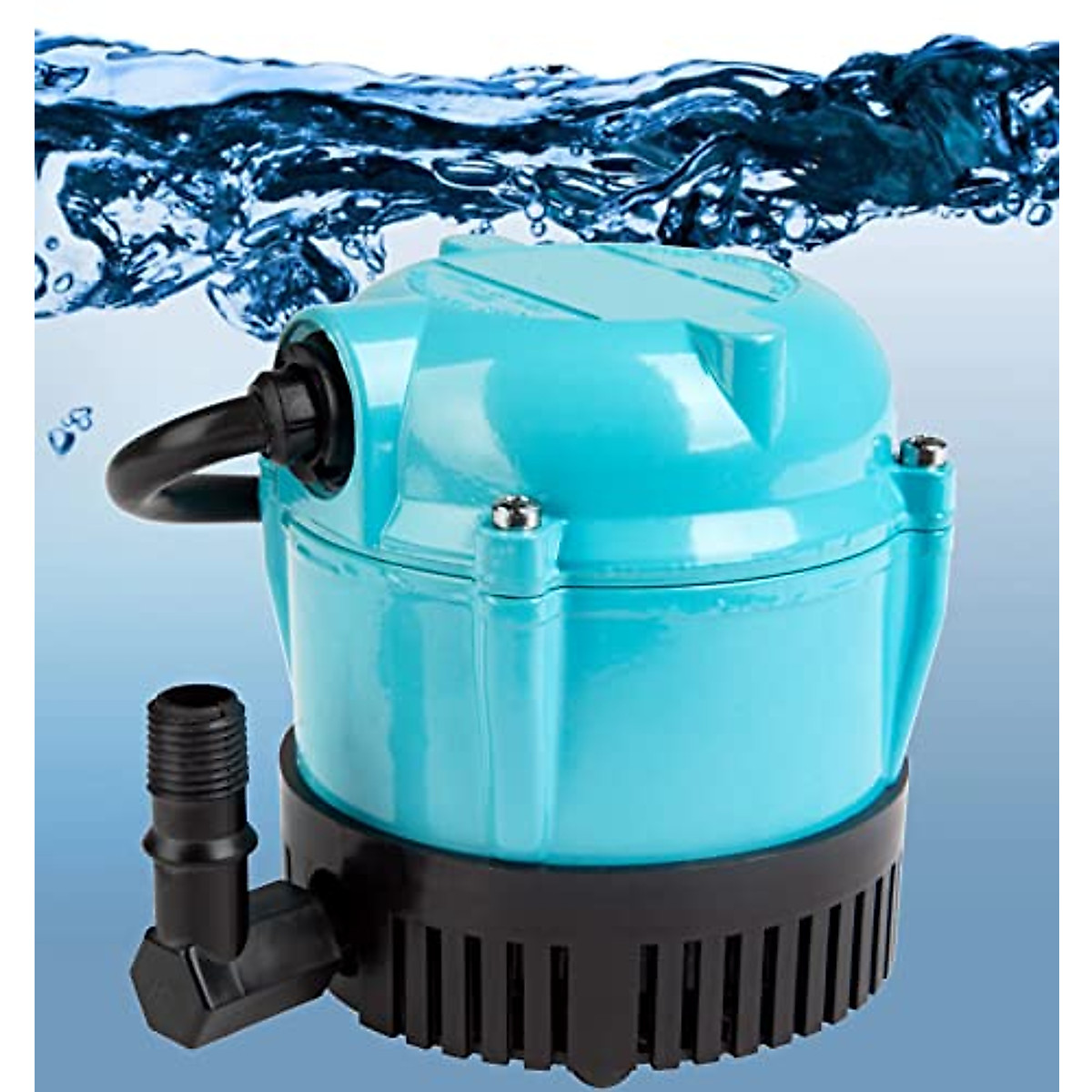 Little Giant 500203, 1-A 115 Volt, 1/200 HP, 170 GPH Small Submersible Permanently Oiled Pump for Fountain, Water Displays and Air Conditioners, 6-Foot Cord, Blue,
