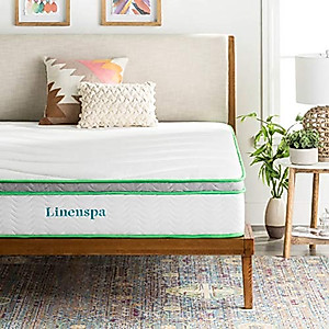 Linenspa 10 Inch Latex Hybrid Mattress - Supportive - Responsive Feel - Medium Firm - Temperature Neutral - California King