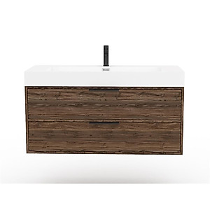 Cutler Kitchen and Bath Savoy 42" Wood/Cultured Marble Bathroom Vanity - Brown