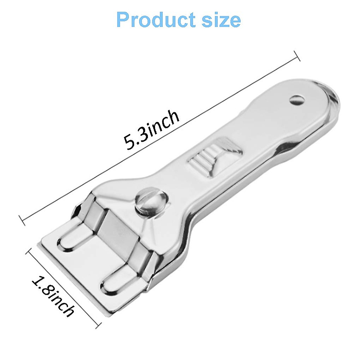 Glass Scraper - Genuine Quality Halogen & Ceramic Hob Scraper Non Scratch, Suitable for Glass Ceramic and Induction Cooktops (1 x Glass Scraper & 5 x Blades)