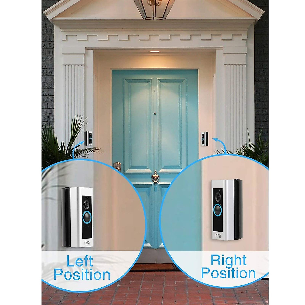 CAVN Angle Mount (30 to 55 Degree) Compatible with Video Doorbell Wired/Pro, Angle Mount Replacement Adapter Adjustment Mounting Plate Bracket Wedge Corner Kit with Screwdriver and Screws