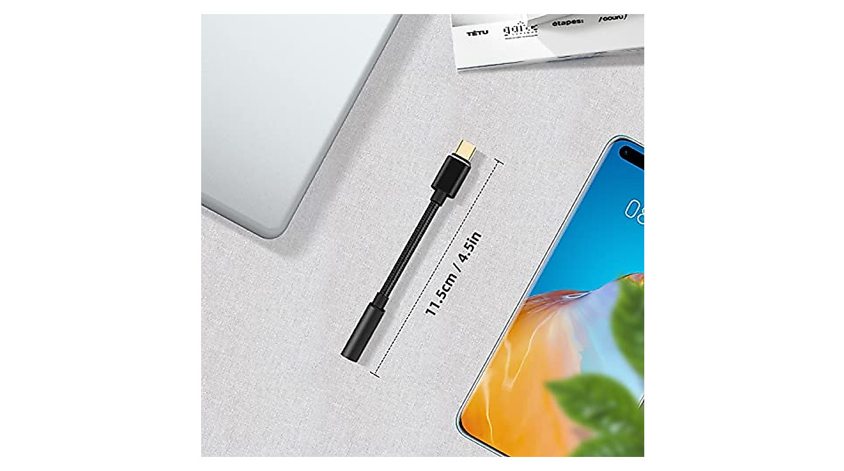 USB C to 3.5mm Audio Adapter - Hi-Res Sound (2 Pack)