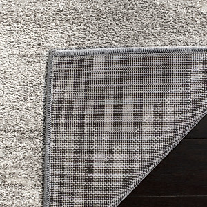 SAFAVIEH Adirondack Collection Area Rug - 9' x 12', Light Grey & Ivory, Modern Plaid Design, Non-Shedding & Easy Care, Ideal for High Traffic Areas in Living Room, Bedroom (ADR129B)