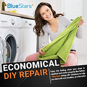 [Upgraded Dual Ball Bearings] DC93-00634A Dryer Idler Pulley with Sturdy Clip Replacement Part by BlueStars – Exact Fit for Samsung Dryers - Replaces DC96-00882B DC96-00882C AP4373659 PS11771601