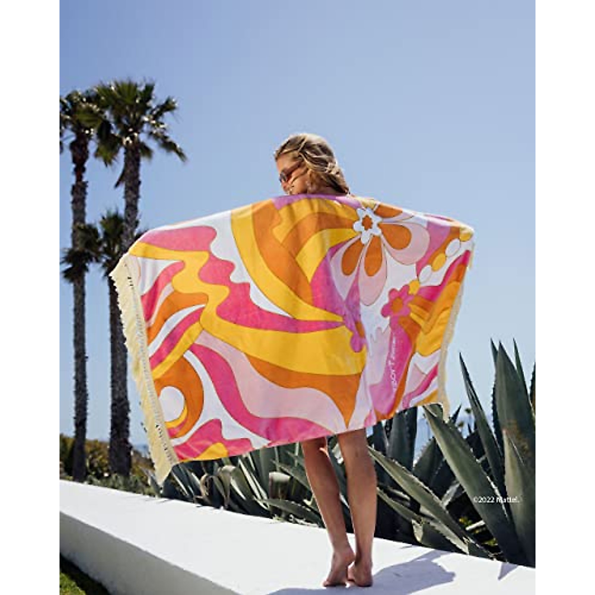 FUNBOY & Barbie Luxury Dream Oversized Beach Towel with Fringe