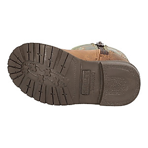 Smoky Children's Kid's Hopalong Brown Distress and Green Crackle Leather Western Cowboy Boot