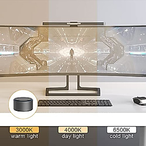 ONWAY Curved Monitor Light Bar with Wireless Remote,Monitor Light Bar with Auto-Dimming and Camera Base,Applicable to all screens. No Screen Glare,for Home and Office