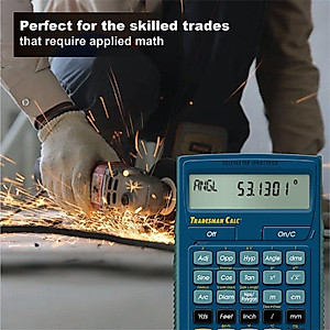Calculated Industries 4400 TradesmanCalc Technical Trades Dimensional Trigonometry and Geometry Math and Conversion Calculator Tool for Tech Students, Welders, Metal Fabricators, Engineers, Draftsmen