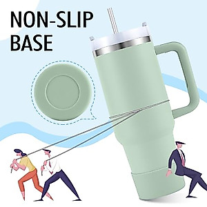 LorinShine 40 OZ Stainless Steel Tumbler with Lid and Straw, Insulated Cup with Handle, Leak Proof Tumbler, Large Water Iced Tea Coffee Bottle for Gift/Travel/Sport/Home