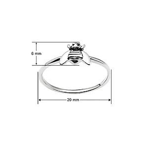 Gotta Have It - Real Silver Bee Ring Made from Genuine 925 Sterling Silver in Size 7 | Oxidized Sterling Silver Rings for Women, Teens, Men