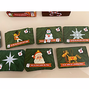Holly Jolly , Christmas Themed Family Card Game , Collect Presents Ornaments & Stockings - 25th Century Games