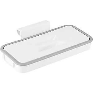 Hanging Trash Bag Holder,Hanging Trash Bag Rack,Garbage Waste Holder with Lid for Kitchen Closet Cupboard Accessory
