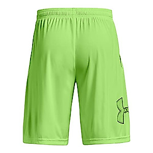 Under Armour mens Launch Stretch Woven 7'' Shorts, Quirky Lime/Black/Reflective, Medium US
