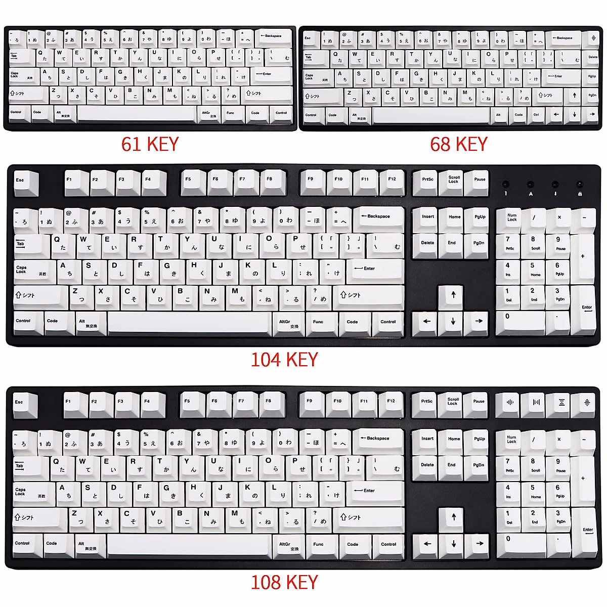 MOLGRIA Keycaps Pure White, 137 Set Simple White Keycaps for Gaming Keyboard, PBT Cherry Profile Dye Sublimation Keycap for Gateron Kailh Cherry MX 104/87/74/68/64/61 60 Keyboard
