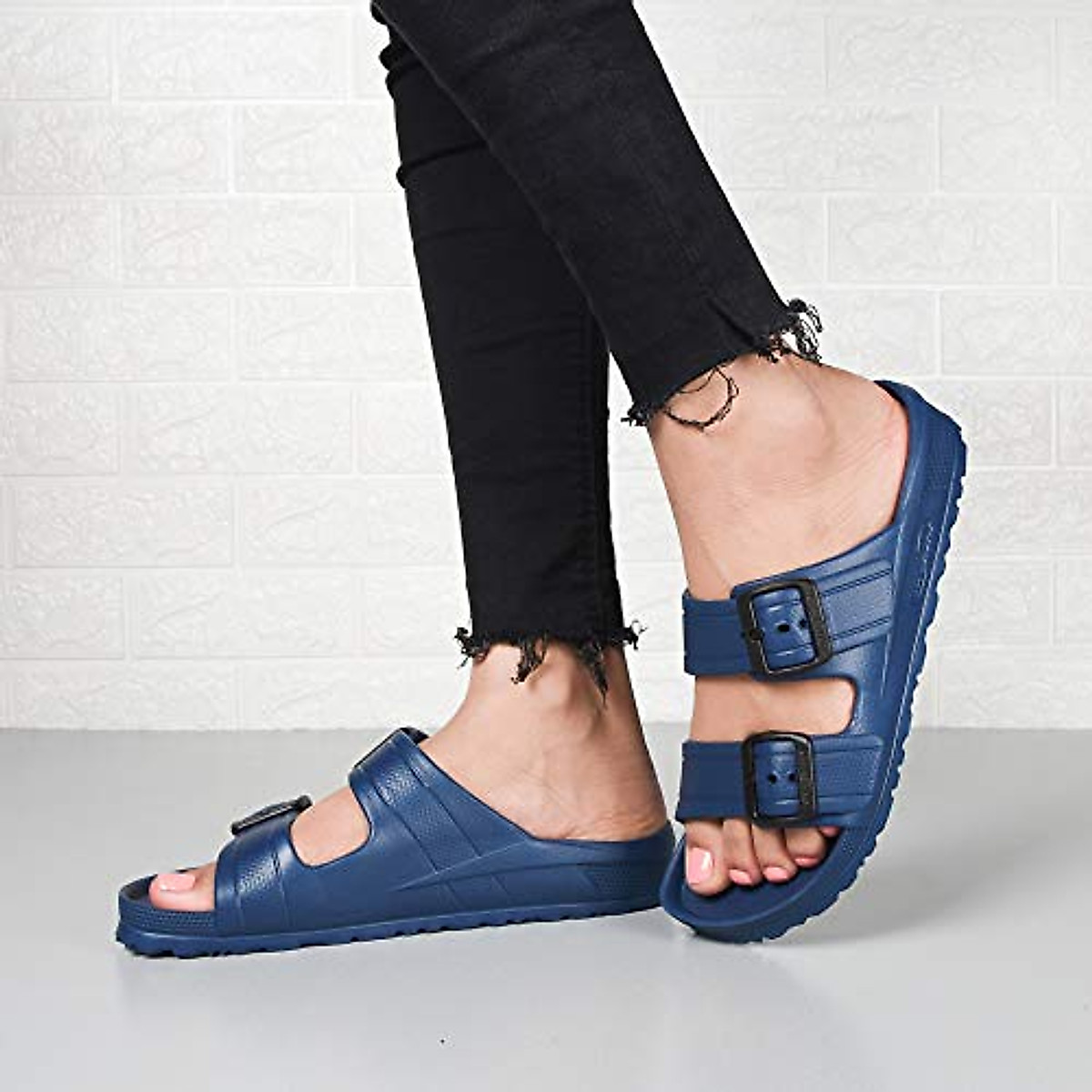 AEROTHOTIC Women’s Arcus Comfort EVA Beach Slide Sandals (Arcus Navy, 7)