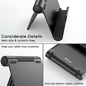 JETech Tablet Stand, Adjustable Portable Desktop Holder, Foldable Dock for iPad/iPad Pro/Air/Mini, Galaxy Tab A8/A7 Lite/A7/S8/S7, Kindle, Tab/Phones(4-13"), Black