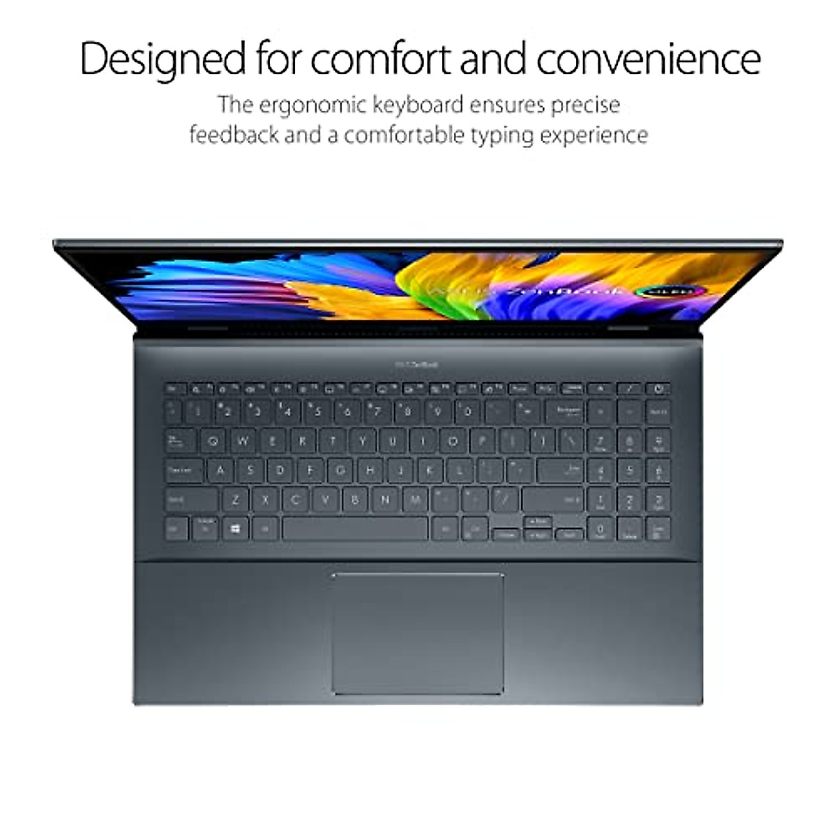 ASUS ZenBook Pro 15 OLED Laptop 15.6” FHD Touch Display, AMD Ryzen 9 5900HX CPU, NVIDIA GeForce RTX 3050 Ti gpu, 16GB RAM, 1TB PCIe SSD, Windows 11 Pro, Pine Grey, UM535QE-XH91T