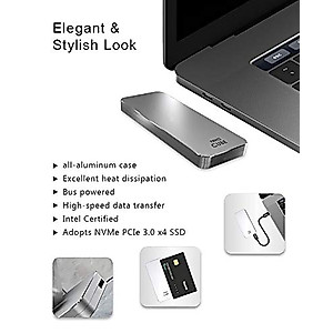 TEKQ Cube Thunderbolt 3 SSD Enclosure, Up to 2800MB/s Read Write, Support Thunderbolt 4, USB 4, Compatible with WD SN580, SN750 SE, SN770, SN850, SN850X Crucial P3 Plus, P5, P5 Plus