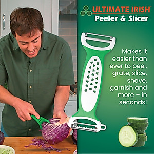Ultimate Irish Peeler & Slicer – Ronnie Neville’s Original as Seen on TV 3 in 1 Kitchen Tool, Vegetable Peeler & Slicer, Stainless Steel Kitchen Tools, Cheese Slicer, Potato Peeler, Julienne Peeler