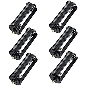 bnafes Cylindrical Battery Holder Battery Storage Case for 3 x 1.5V AAA Batteries Flashlight Torch Black - (6 Pcs)