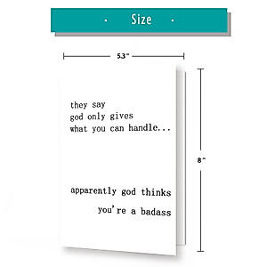 YiKaLus Funny Encouragement Card for Friends, Great Inspirational Card for Women Men, Unique Motivational Gifts for Boyfriend Girlfriend