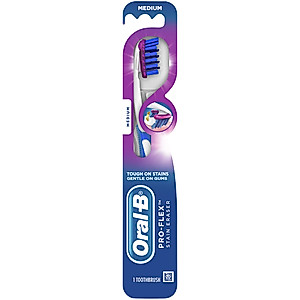 Oral-B, Pro-Flex Stain Eraser Toothbrush, Medium, 1 Count