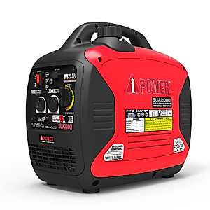 A-iPower Portable Inverter Generator, 2000W Ultra-Quiet RV Ready, EPA Compliant, Small & Ultra Lightweight For Backup Home Use, Tailgating & Camping (SUA2000iV)