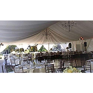 Sheer Voile Chiffon Fabric Draping Panels | 10 Yards 120" Wide White Voile Fabric | Use for Backdrop Curtain -Wedding and Special Events.