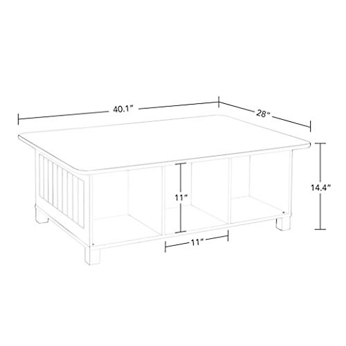 RiverRidge Home RiverRidge Activity Table, White with Coral Bins