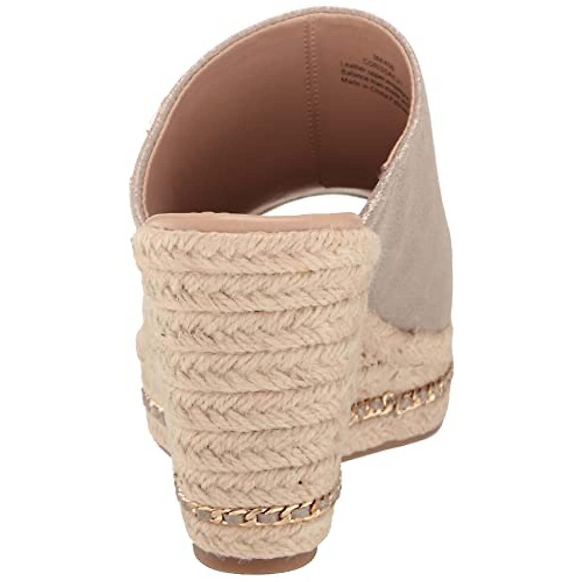 Karl Lagerfeld Paris Women's Corissa Slip on Espadrille Wedge Sandal, Champagne, 10