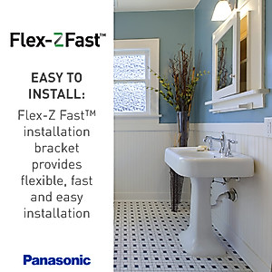 Panasonic FV-0511VQL1 WhisperCeiling DC Ventilation Fan with LED Light - 50-80-110 CFM - Quiet Bathroom Ceiling Fan