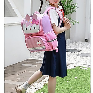 HAPIKI Kawaii Backpack with Cute Accessories 15.6 Inch Laptop Anti-Theft Travel Aesthetic New Semester Gifts Bag (pink,Medium(25 Liter))