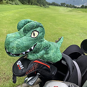 dinofactory T-Rex Golf Head Cover Dinosaur Driver Headcover (Green)