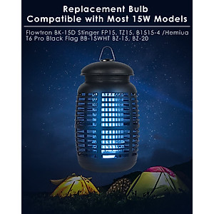 PACETAP 4 Pack Replacement Bulbs FUL15W BL with 4 Pin Base, Indoor Outdoor 15W U Shape Lamp Tube Compatible with T6 T8 T9