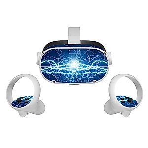 Dees Stickers Skin for Oculus Quest 2,Unique Vinyl Decal Skin for VR Headset and Controller, Virtual Reality Protective Accessories, Easy to Apply, Remove, and Change Styles.