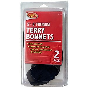Detailer's Choice 6-156 5 to 6-Inch Terry Bonnets, 2 Pack