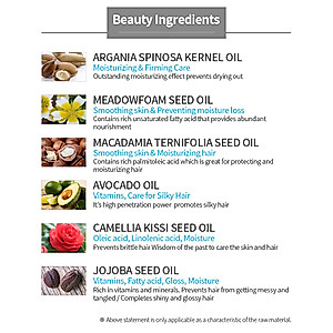 Magical Hair Essence & Treatment with 6 Natural Oil Complex (Argan,camllia,jojoba,meadow Form Seed,macadamia,abocado Oil)