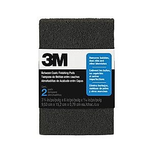 3M 10144NA 3-3/4 by 6 by 5/16-Inch Between Coats Finishing Pads, 12 per Case