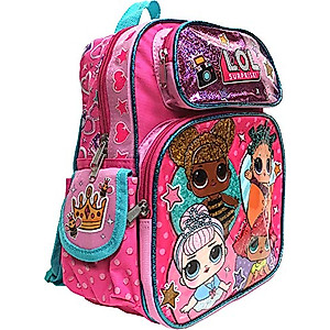 LOL 12" Small Pink Shiny Girls' School Backpack A16303