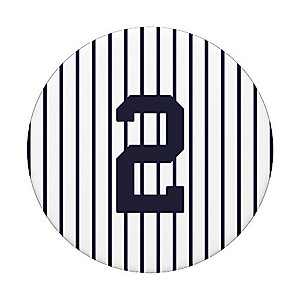 Baseball Legend #2 Navy and White Pinstripes PopSockets PopGrip: Swappable Grip for Phones & Tablets