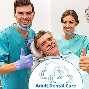 Zhengmy 100 Pcs C-Shape Teeth Whitening Cheek Retractor, Mouth Opener Mouth Retractor for Teeth Whitening Dental Cheek Retractor for Dentist Party Challenge Games, Size Medium