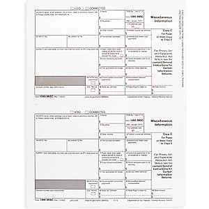 1099 MISC Forms 2023, 4 Part, Vendors Kit Laser Tax Forms with Self-Seal Envelopes Great for QuickBooks and Accounting Software, 1099 MISC Forms 2023