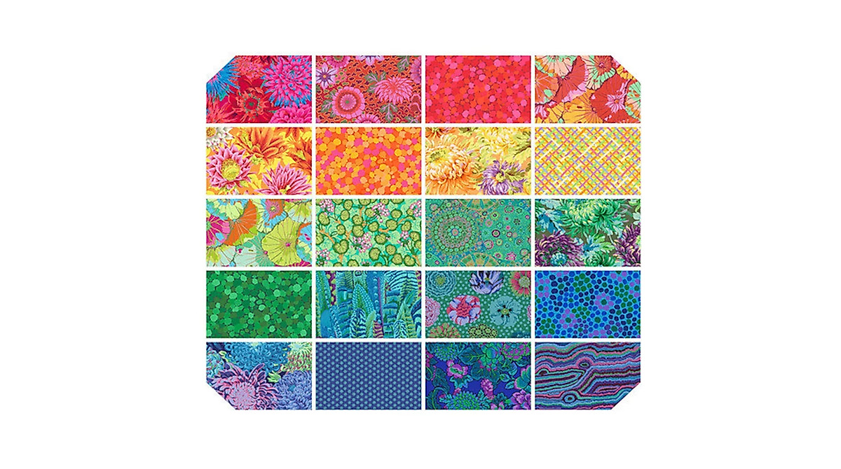 Kaffe Fassett Rainbow Layer Cake - 42 Fabric Squares
