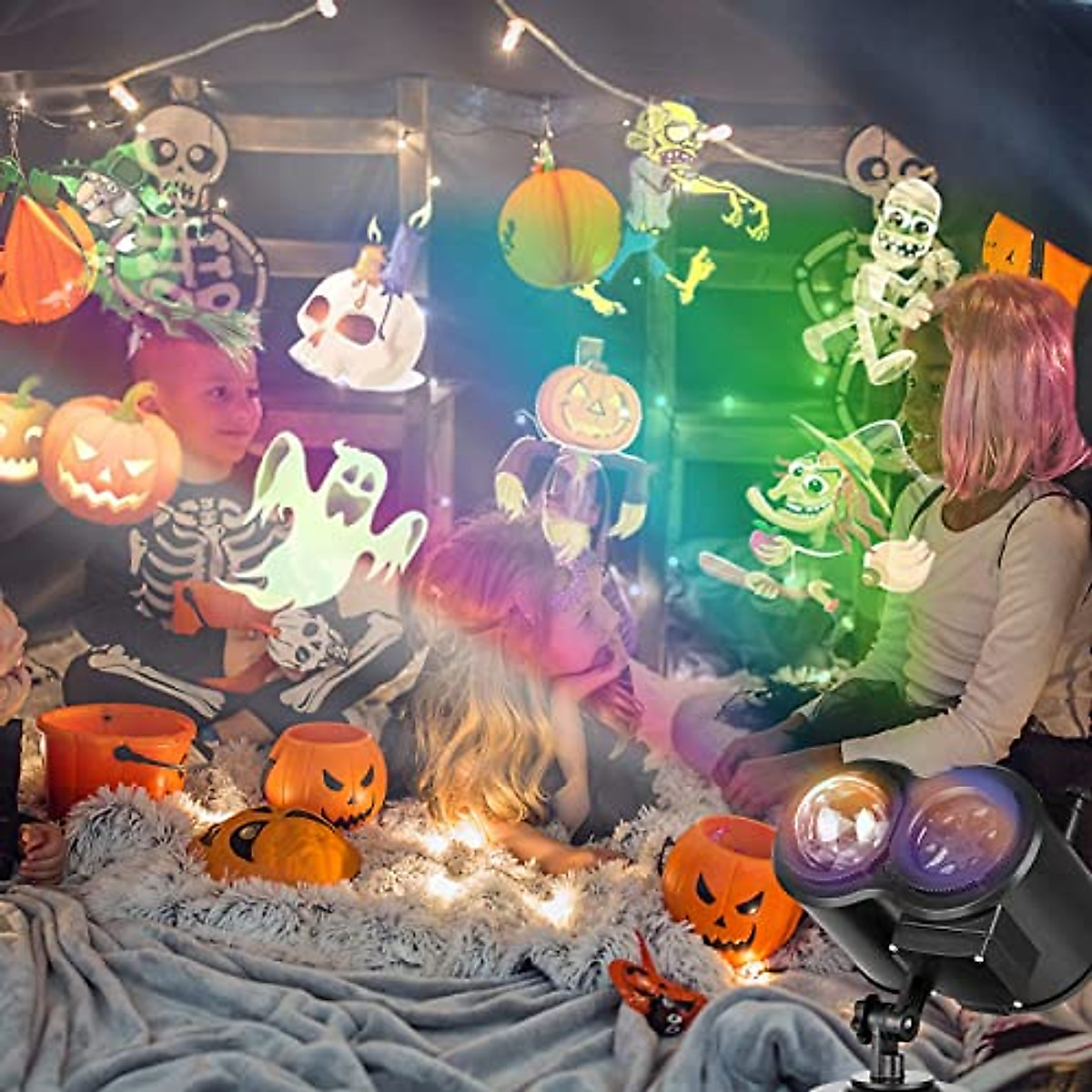 Projector Lights Outdoor Indoor Decoration with Remote Control, 3D Ocean Wave & Patterns Effect 2-in-1, 16 Effects Cards for Valentine's Day Holiday Party Decor