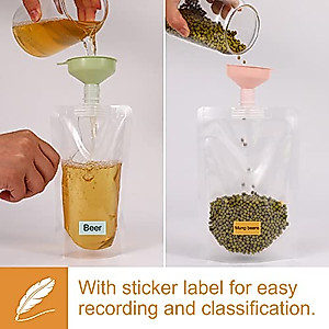 Plastic Flasks，20PACK，Concealable and Reusable Drink Bags，Leak-Proof，BPA-Free for Travel，Outdoor Sports，Concerts，Events(2Funnels and 24PCS Label stickers included)