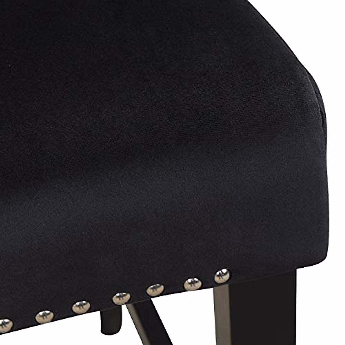 ERDAYE 5 Pcs 5-Piece Counter Height Set with One Faux Marble Table and Four Velvet Upholstered-Seat Chairs for Home Kitchen Dining Room Furniture Breakfast, Lunch and Dinner, Black