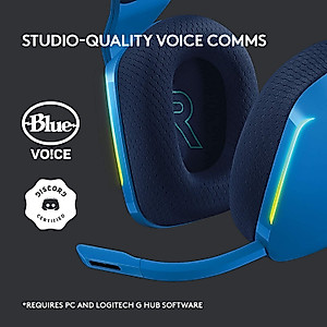 Logitech G733 Lightspeed Wireless Gaming Headset for PC, Mac, PS4/PS5(Not for Xbox) - Blue (Renewed)