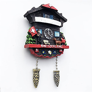 Cuckoo Clock Switzerland 3D Fridge Magnet Tourist Souvenir Gift Home & Kitchen Decoration Magnetic Sticker Switzerland Refrigerator Magnet Collection