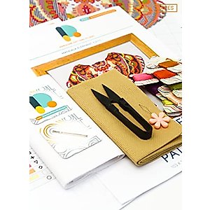 Yellowstone National Park CS419 - Counted Cross Stitch KIT#2. Set of Threads, Needles, AIDA Fabric, Needle Threader, Embroidery Clippers and Printed Color Pattern Inside.