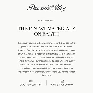 Peacock Alley Boutique Embroidered Percale Duvet Covers - 100% Long Staple Cotton, 200 Thread-Count - King (White)